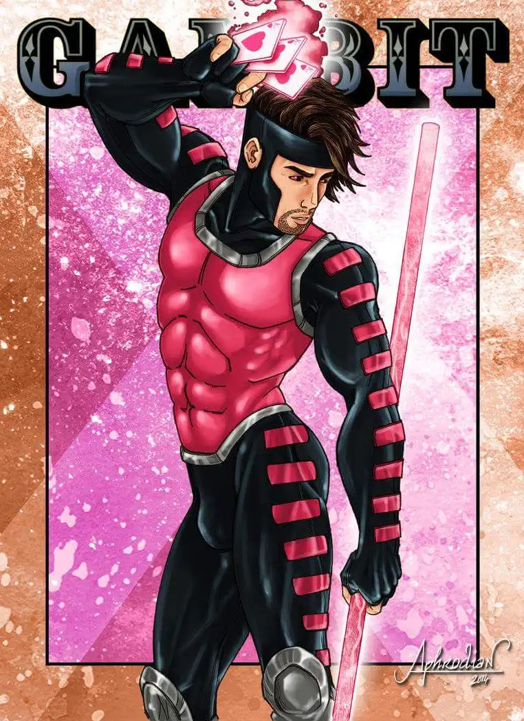 Custom Made X Men Costume Black And Silver Pink Metallic Spandex X Men Gambit Female Zentai Suit
