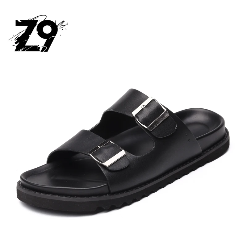 Men Ankle Strap T Strap Sandals Casual Top Thongs Summer Beach Shoes Mens Gladiator Sandals In