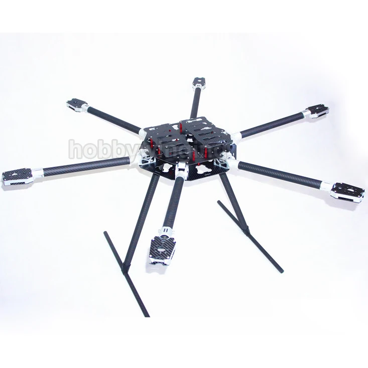 FPV CNC Aluminum Folding 1100mm Carbon Fiber UAV Hexacopter Frame Kit ...