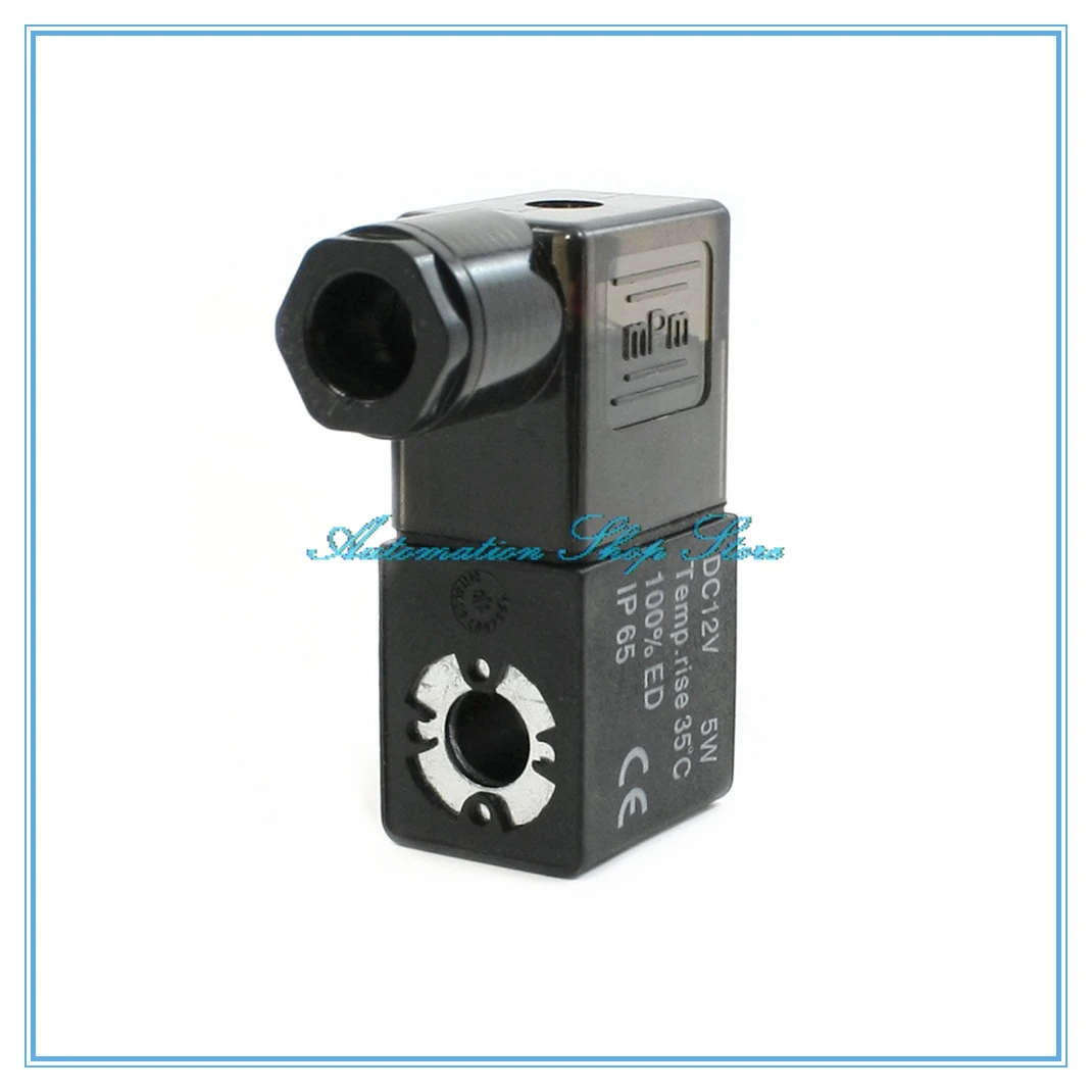 Pneumatic Air Solenoid Valve Coil Black DC12V DC24V AC36V AC110V AC220V ...