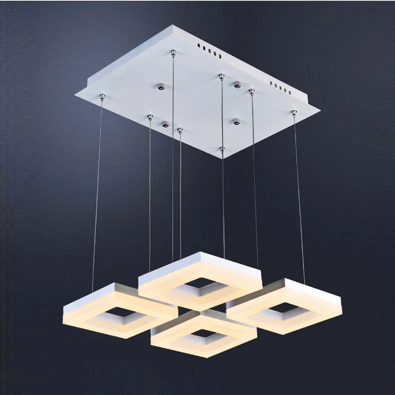 Study room sqare Led suspension Luminaire hanging lamp Dining room 4 6 ...