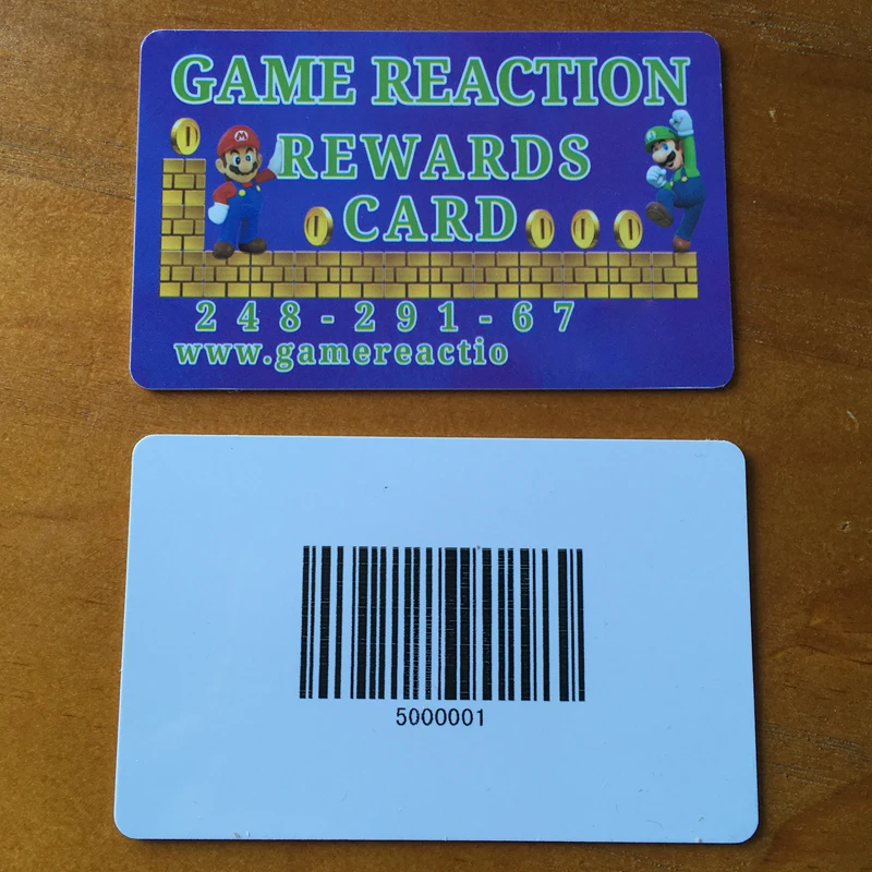 300pcs/ one design custom barcode card plastic VIP pvc business card 0 ...