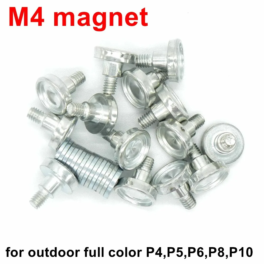 1000pcs/lot M4 Magnetic Feet Outside Thread Column Cylinder Magnet ...