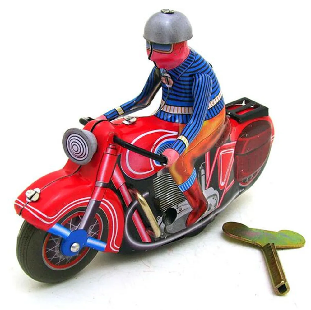 Vintage-Retro-Motorbike-Tin-toys-Classic-Clockwork-Wind-Up-Motorcycle ...