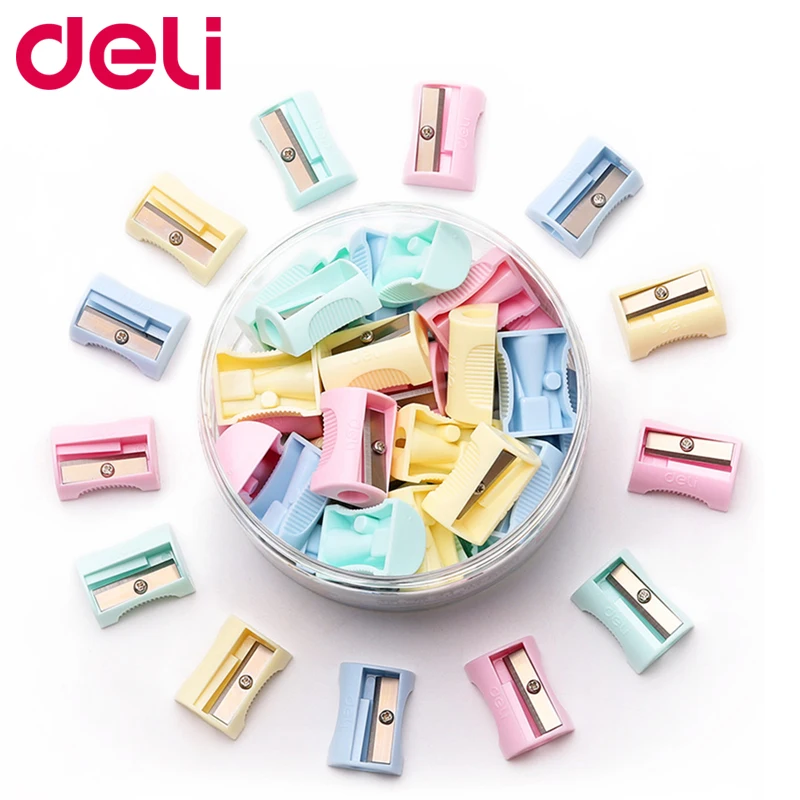 Deli 0531 Color plastic pencil sharpener Manual small pencil sharpener ...