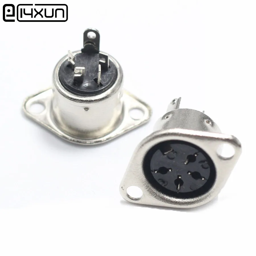 1pcs Din 4 Pin Female Jack Cable Plug Adapter Panel Mount Solder ...