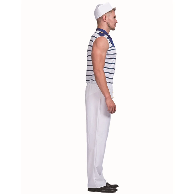 Sexy French Sailor Mens Uniform Fancy Dress Costume - buy at the price ...