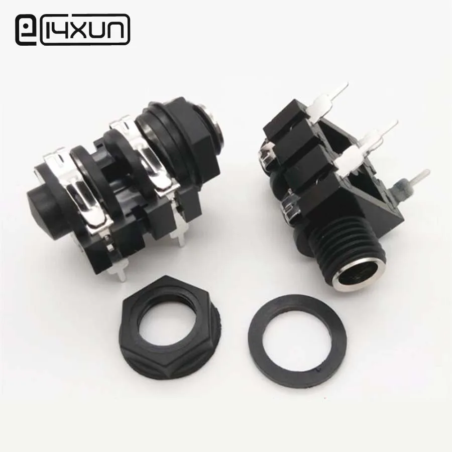 2pcs-6-35mm-6-5mm-4Pin-DIP-Single-Channel-Microphone-Socket-Turtle ...