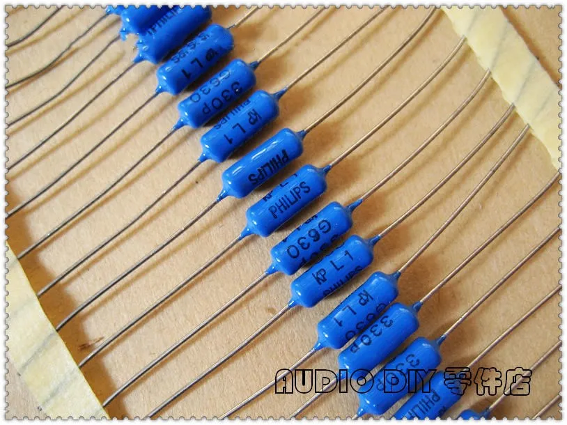 10PCS/50PCS KP464 330pF 630V 630V330pF 2% axial tin film capacitor 331 ...