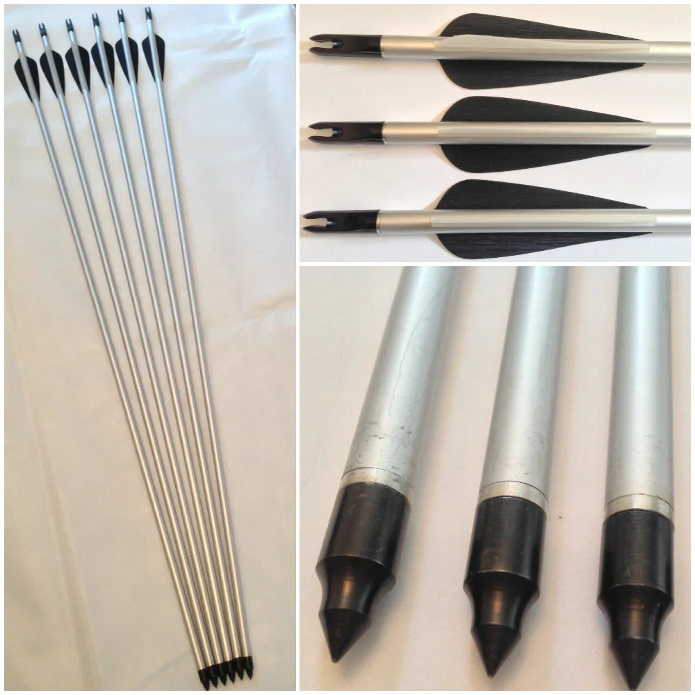 Fedex 250pcs 30" Silver Aluminum Youth Arrow Field Point Insert ...