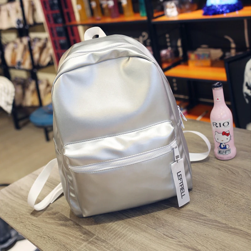 Shoulder bag female PU leather college wind casual water splashing ...