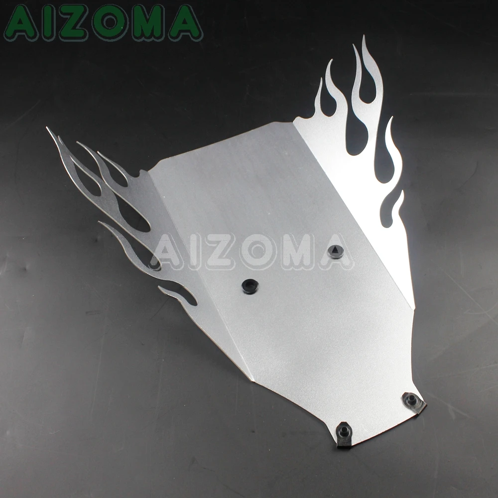 Silver-Lower-Belly-Pan-Motorcycle-Fire-Flame-Cowl-Under-Wing-Cover-for ...