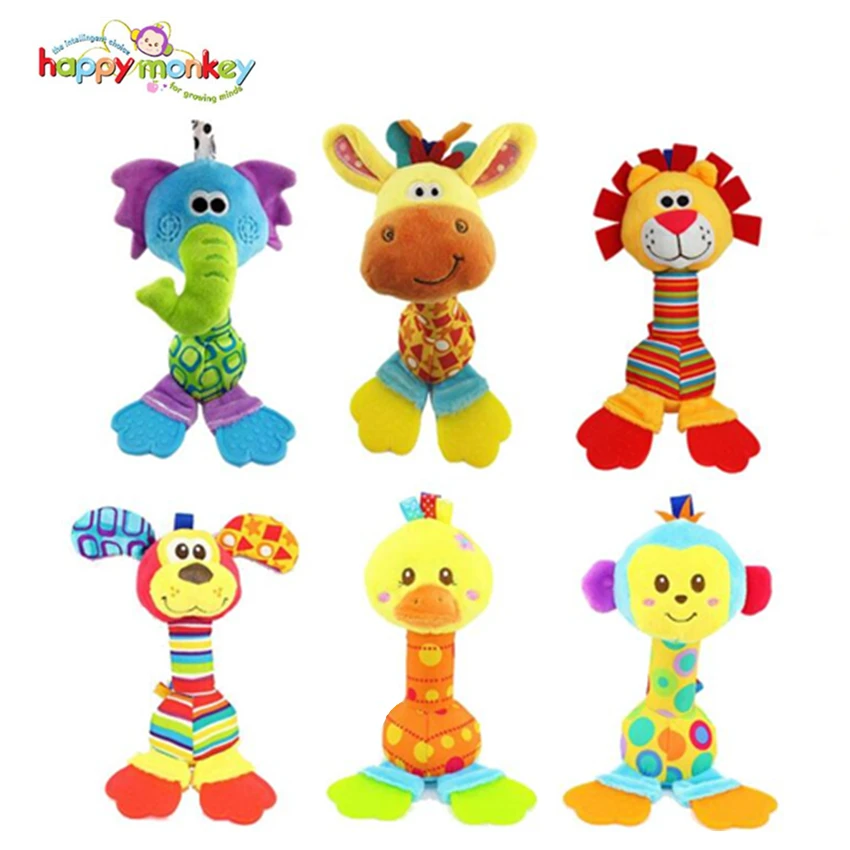 NEW Arriving Giraffe Lion Animal Baby Toys Rattles Mobile Cartoon ...