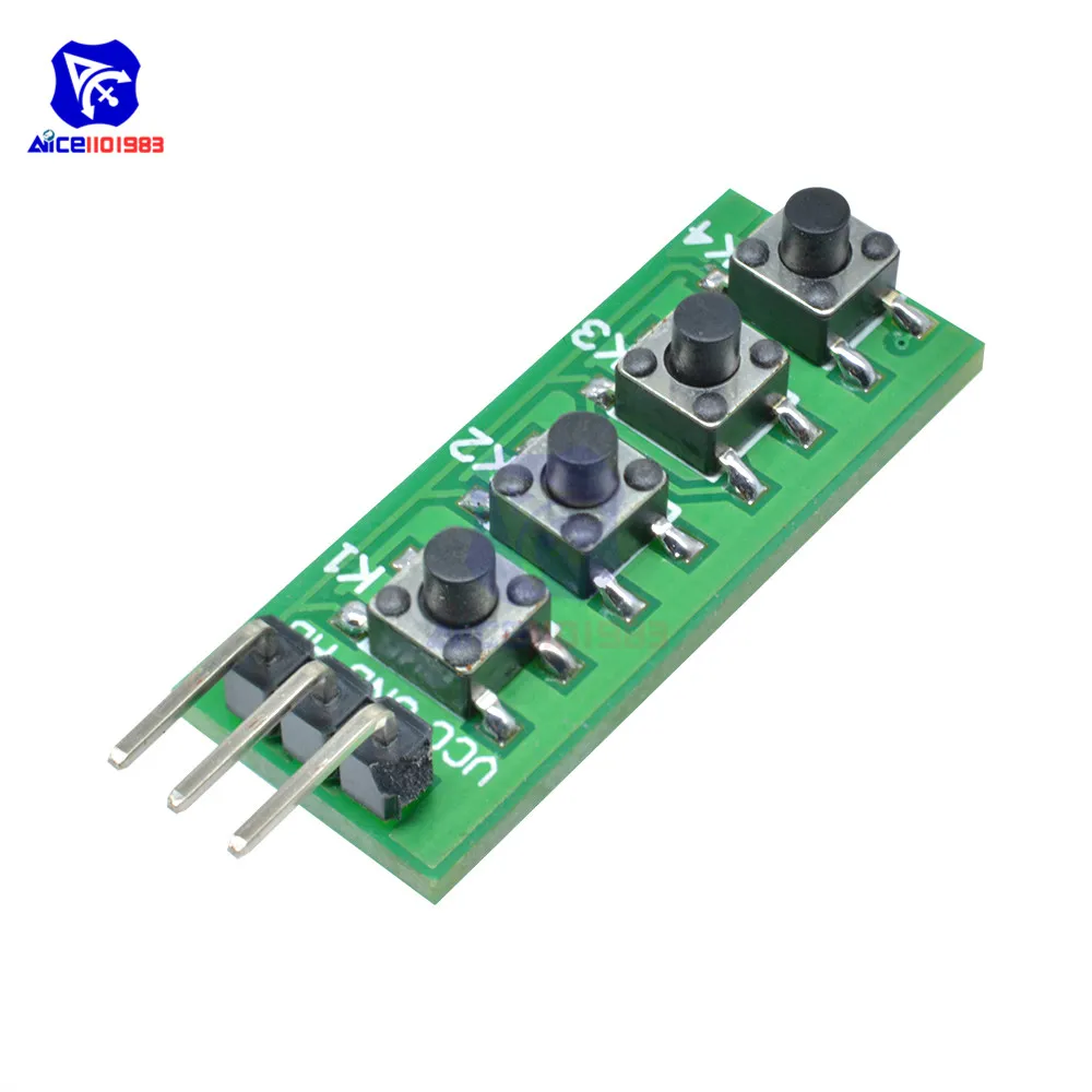 AD Keypad Board KC11B04 4 Key Analog Buttons AD Keypad Module ADC Port ...