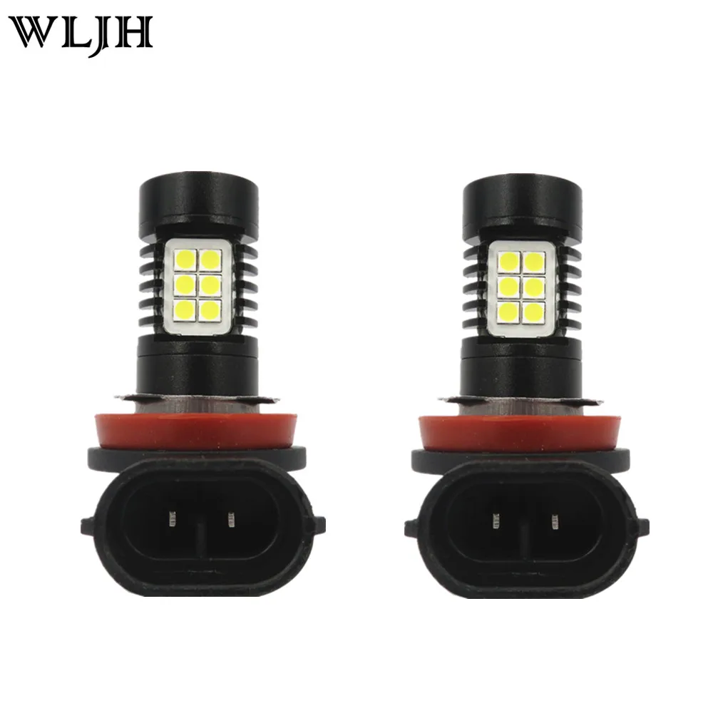WLJH 2x H8 Led Lamp High bright 22W SMD3030 800Lm White Light Driving ...