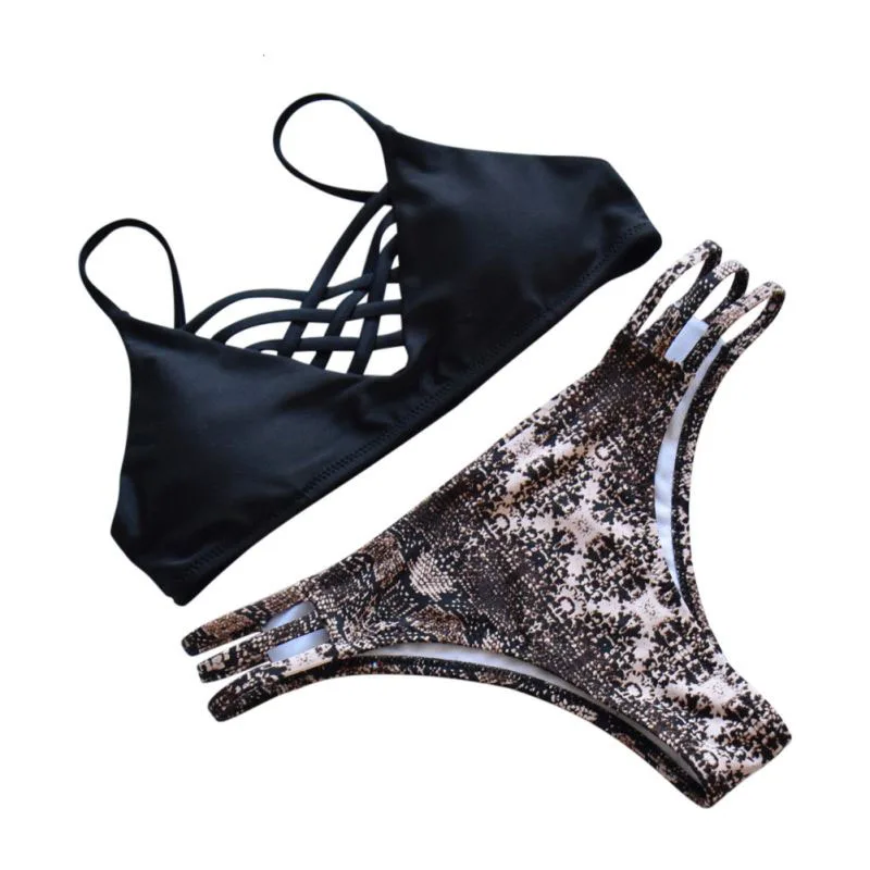 2018 New Sexy Women Halter Top Bikini Set Swimsuit Brazilian Bikini