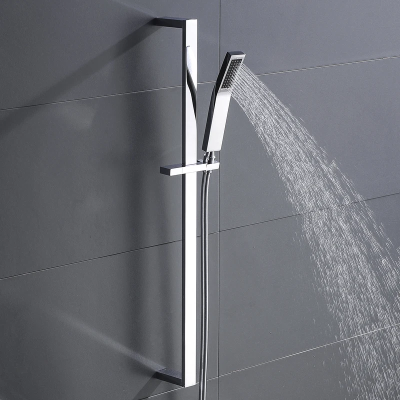 Square-Brass-Adjustable-Sliding-Bar-With-Shower-Holder-Wall-Mount ...