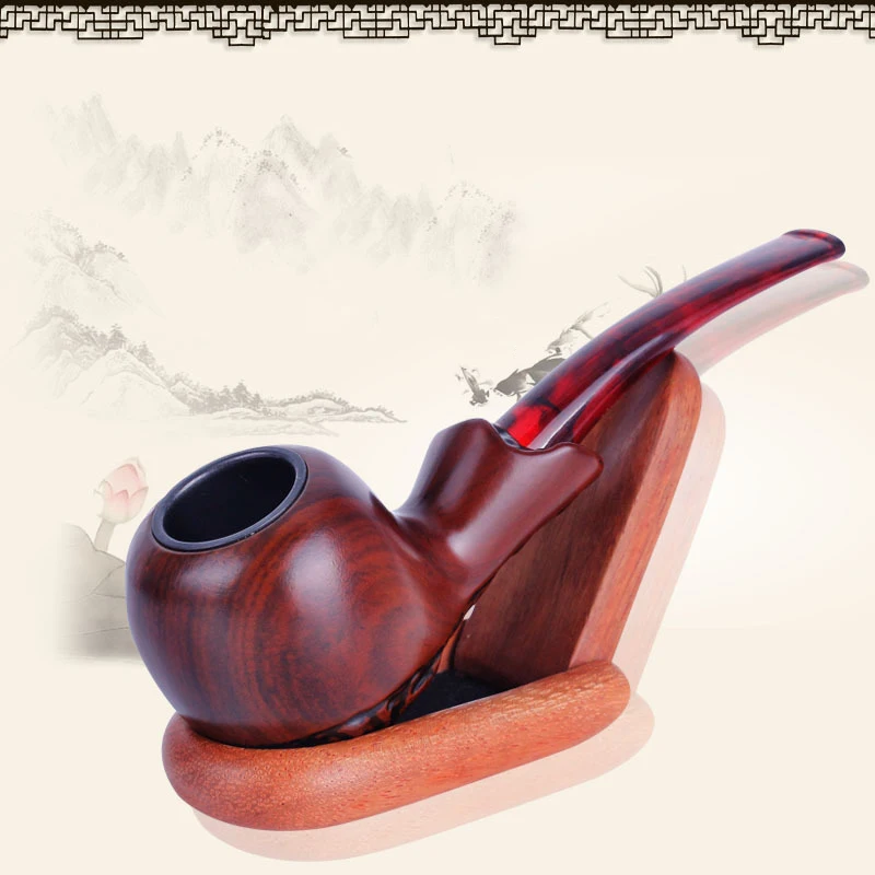 Creative Red Texture Carved Pipe Chimney Smoking Pipes Mouthpiece Herb ...
