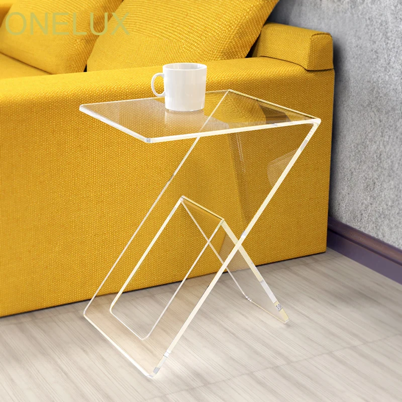 Clear Acrylic Occasional / Side / Sofa / End Tea Table - 36w 40d 50h Cm ...