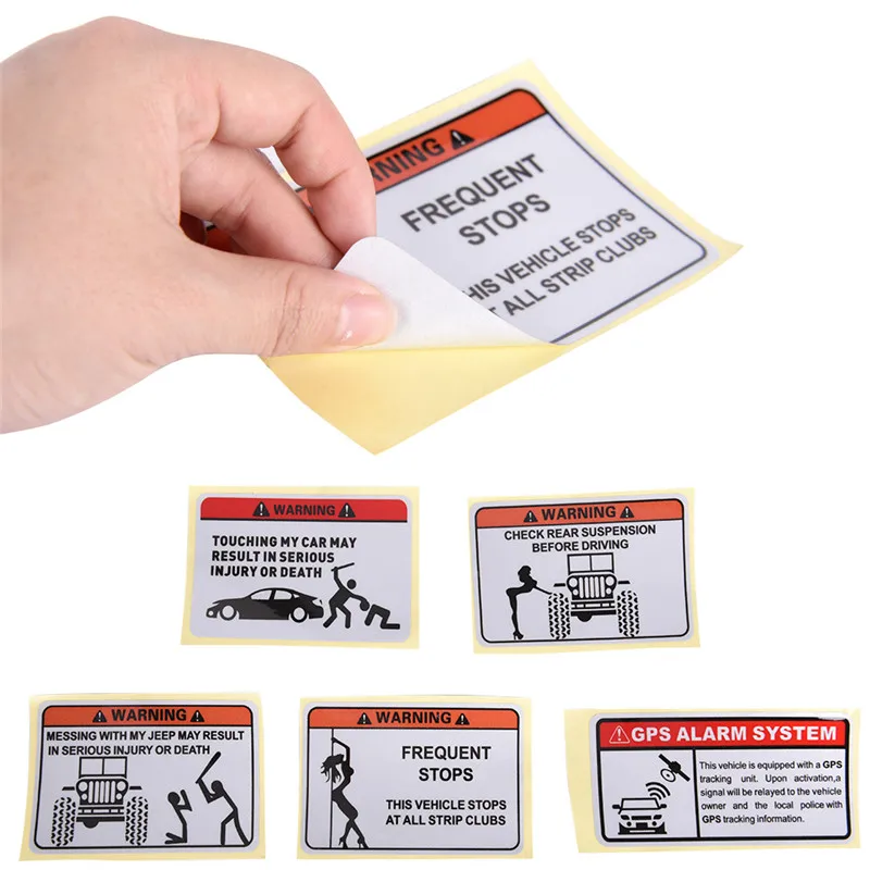 Warning GPS ALARM SYSTEM Tracking Anti Theft Funny Car Window Sticker ...