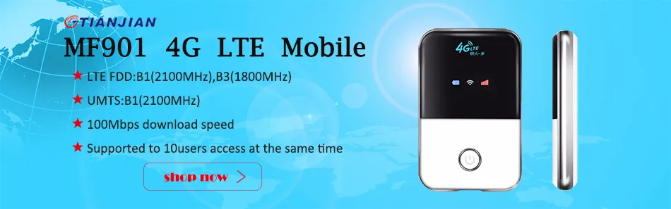 FDD-LTE GSM 4G Wifi Router Portable Global Unlock Dongle Wireless Modem ...