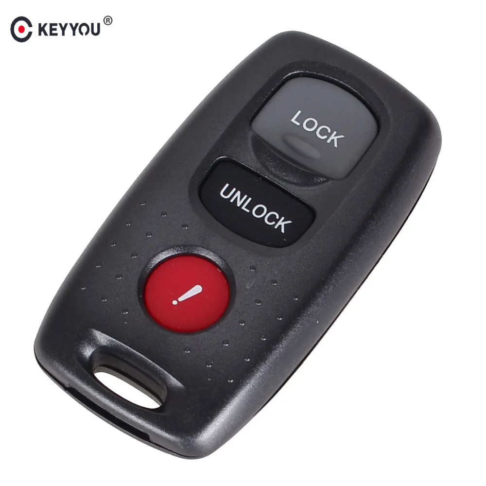 KEYYOU 3 Buttons Keyless Entry Car Remote Key fob Case fit for MAZDA 3 ...
