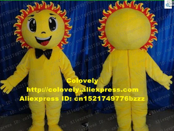 Enthusiastic Yellow Sun Big Bang Sol Immortal Mascot Costume With ...