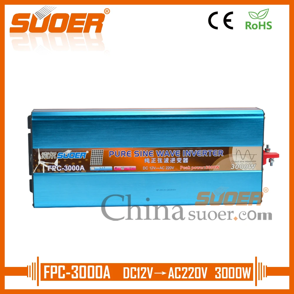 Suoer Pure Sine Wave Inverter 12v 220v Power Inverter 3000w Inverter ...