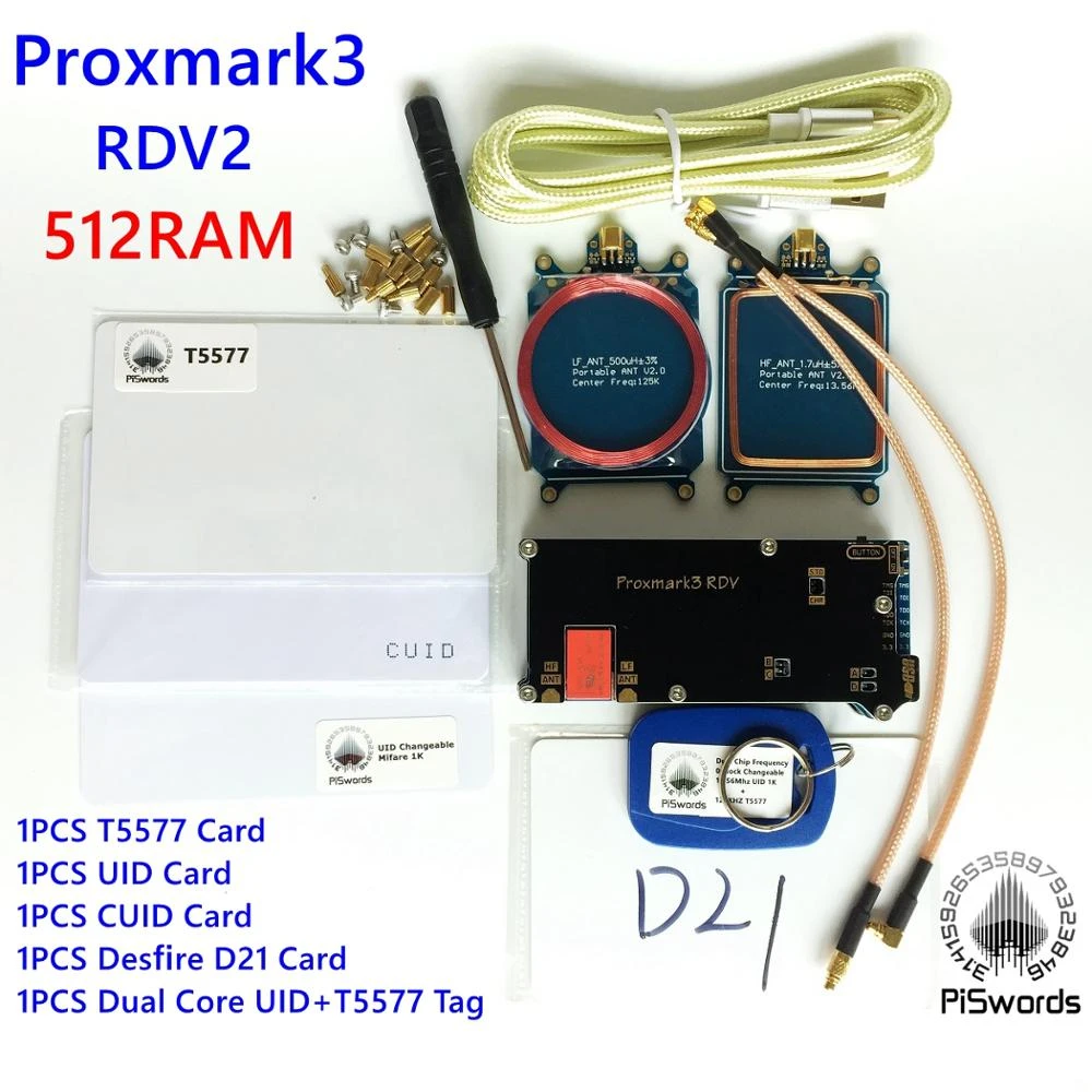 Proxmark3 Rev2.0 Kits Proxmark Nfc Pm3 Rfid Reader Writer Hf Lf Antenna ...