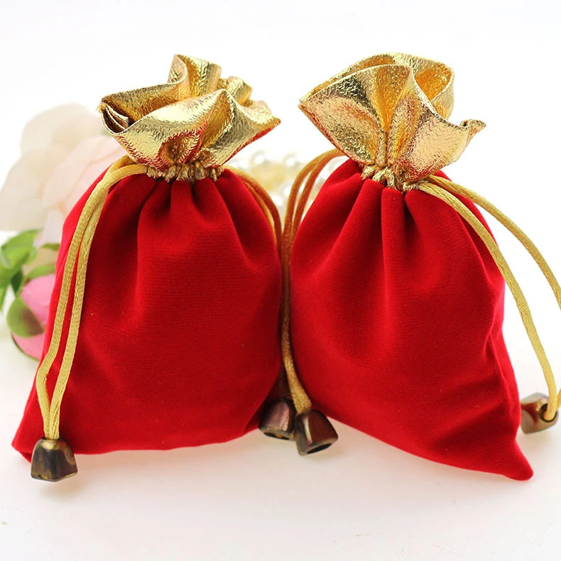 79cm 300pcs Red Phnom Penh Velvet Bags For Jewelry Pouch Gift Bag ...