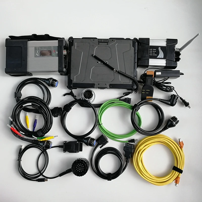 MB Star C5 SD C5 y para BMW wifi Icom siguiente 2 en 1 portátil usado getac V110 con 2 piezas ...