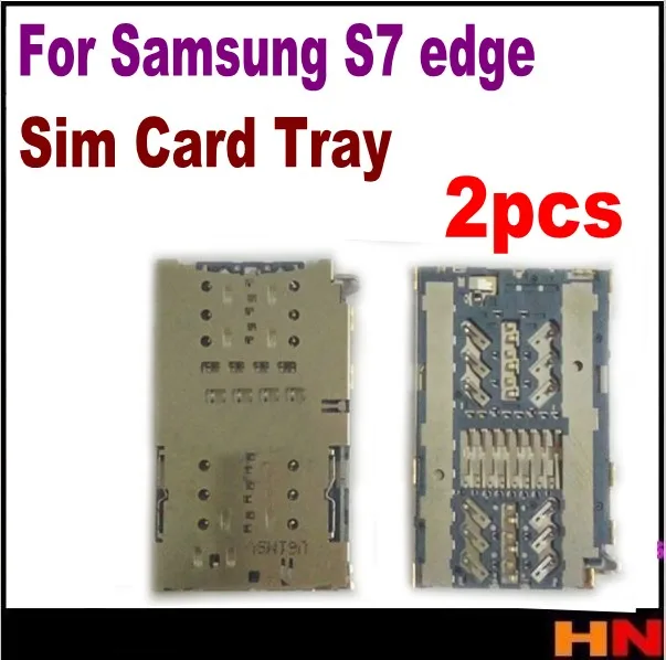 2pcs For Samsung S7edge G9350 Sim Card Slot 100% Original S7 edge Sim ...