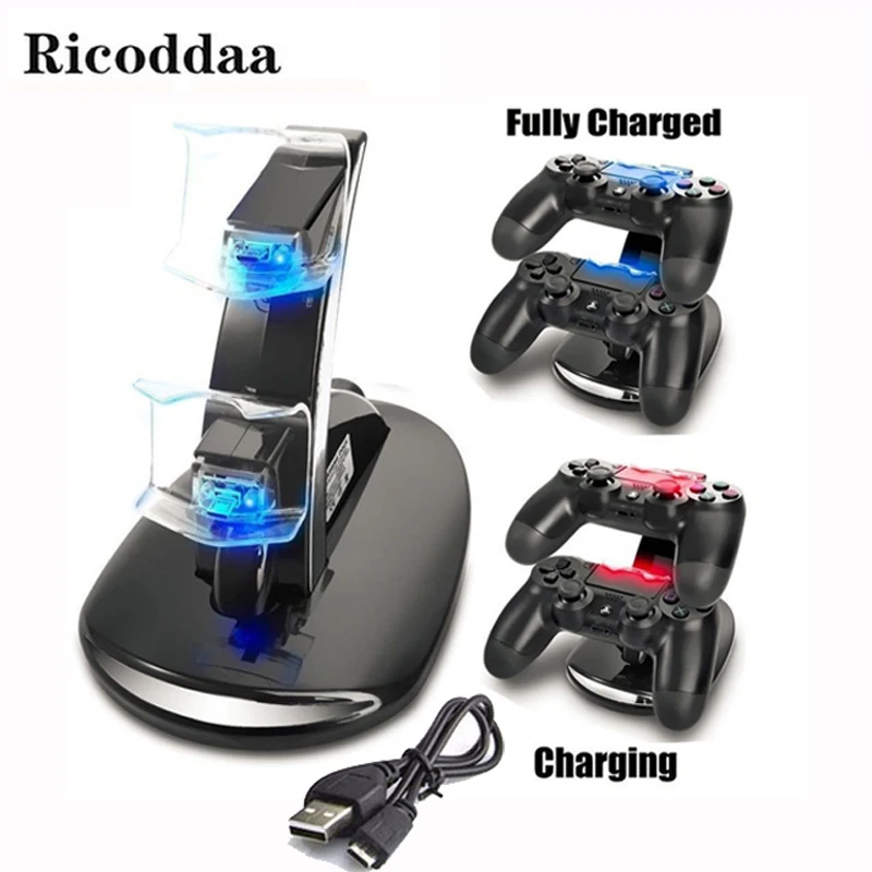 Dual USB Charging Dock For PlayStation 4 PS4 Pro Slim Controller Handle ... Dual USB Charging Dock For PlayStation 4 PS4 Pro Slim Controller Handle ...