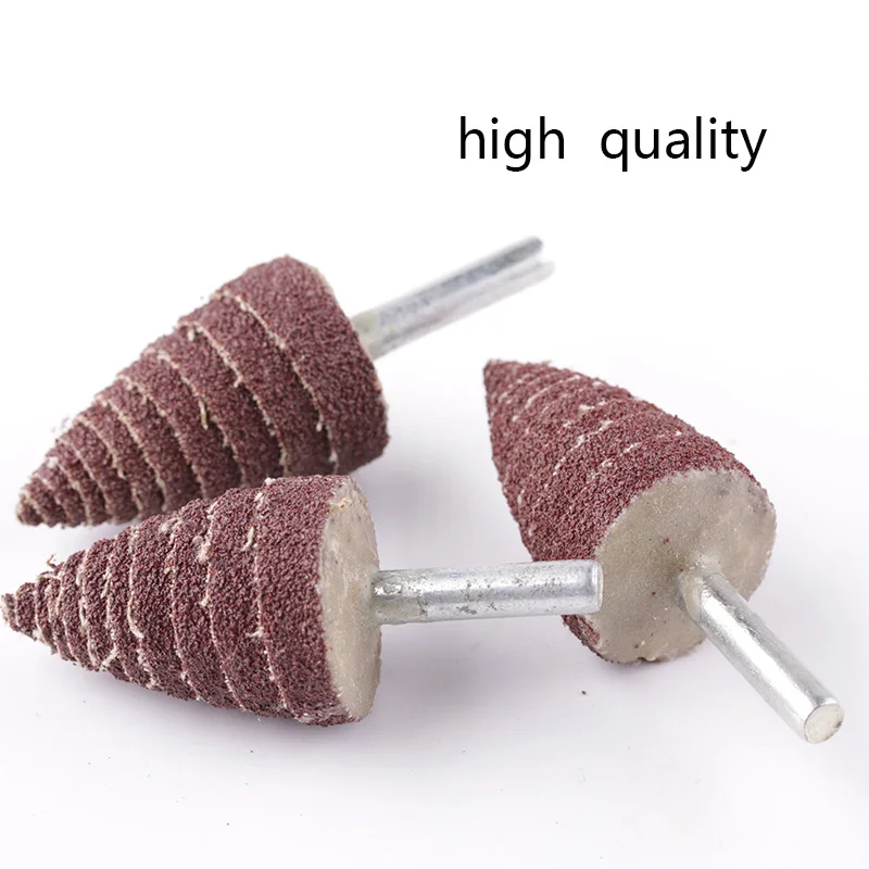6*16mm 30PCS Tapered cone grinding head Pointed impeller emery cloth ...