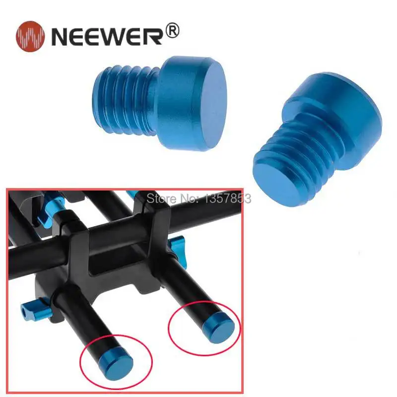 NEEWER 2PC Rod End Protective Cap 12mm M12 Thread Stopper Screw for ...