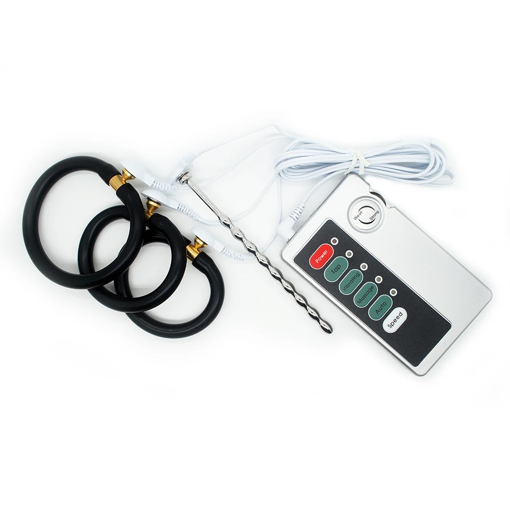 Electric shock penis ring electro shock catheters sounds penis plug ...