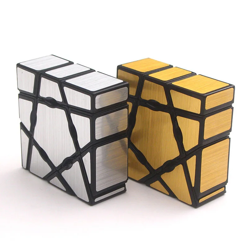 2019 Speed 1X3X3 Mirror Magic Cube Five Star Puzzle Silver / Gold Game ...
