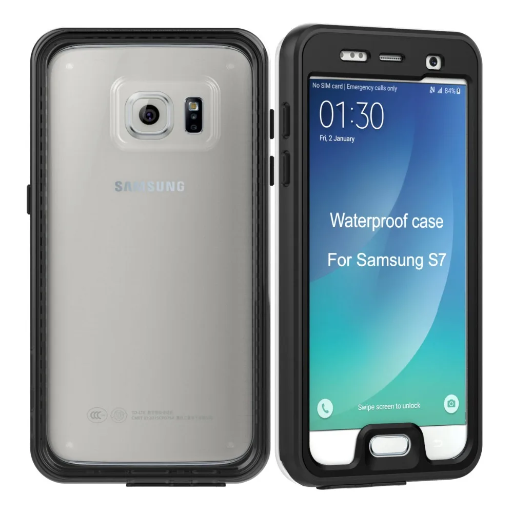 Ultra thin IP68 Waterproof Shockproof Phone Case With Volume/Home/Audio ...