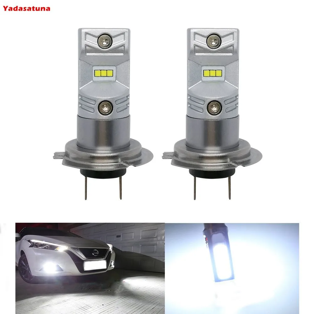 2*csp Chip 6000k White Super Bright H7 Led Bulbs For Hyundai Genesie ...