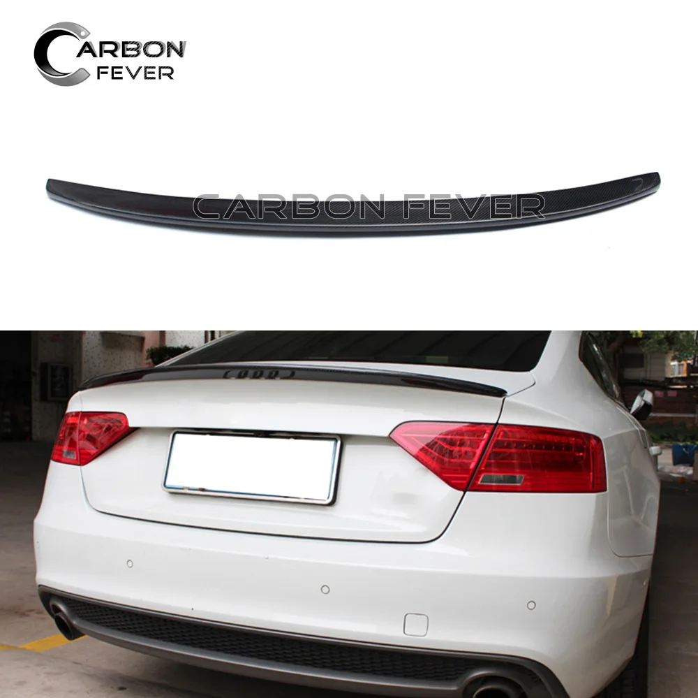 S5 Style Carbon Fiber Spoiler Rear Trunk Wing Back Lid for Audi A5 2 ...