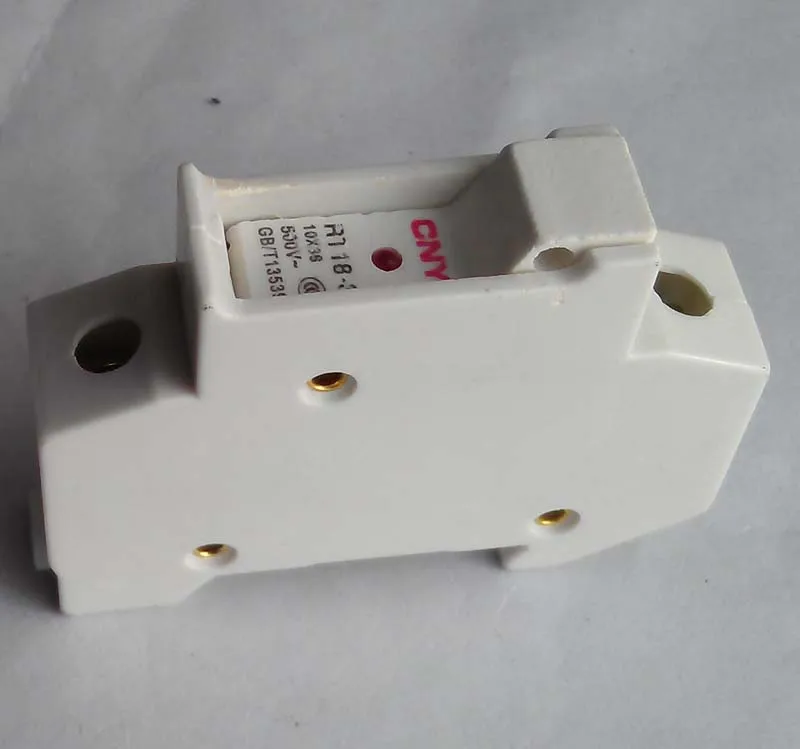 10*38 Fuse carrier with light, rail guide base, fuse housing|carrier ...