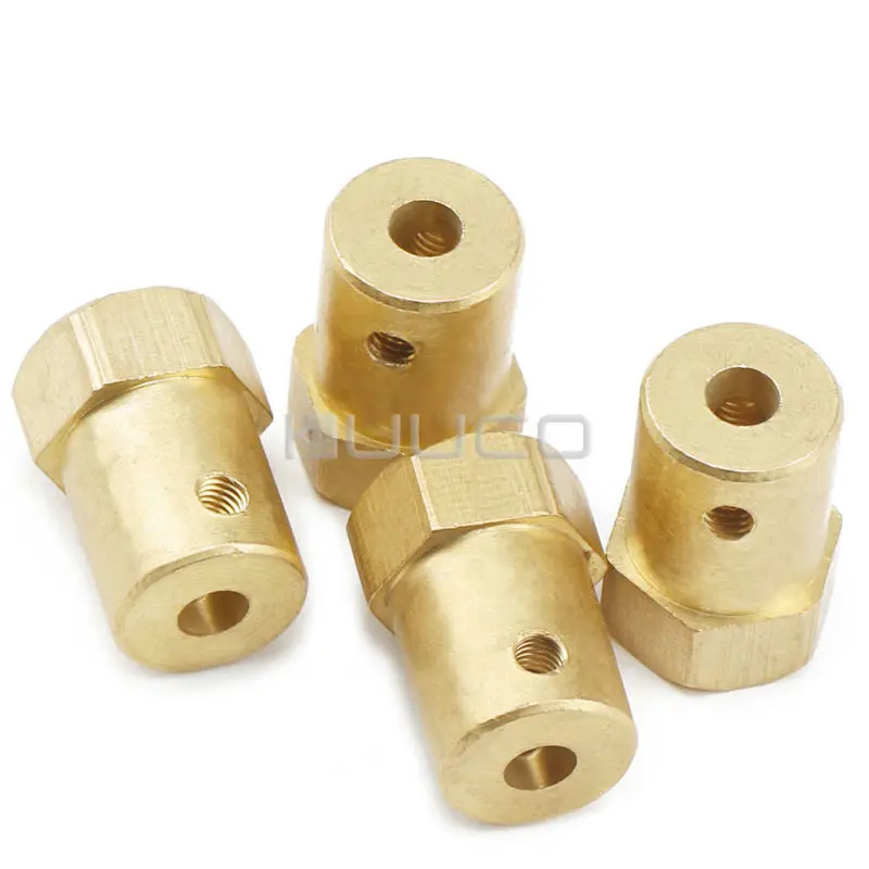 4 PCS/LOT 4mm Shaft Motor Flexible Coupling Hexagonal HEX Coupling ...