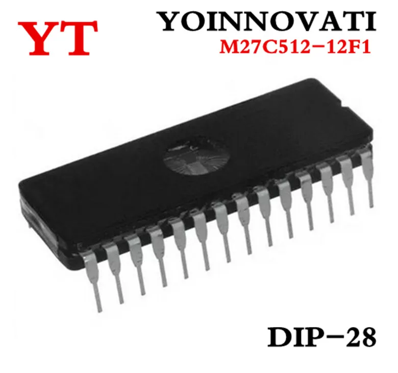 M27C512 12F1 27C512 EPROM UV 512KBIT 120NS DIP 28 IC, 50 unids/lote|uv ...