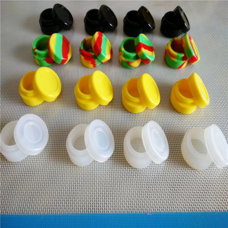 7 Ml Colorful Silicone Wax Containers Silicone Jars Container Silicone ...