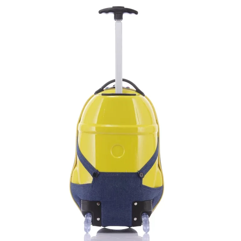 NEW Minions Child luggage children trolley bag 3D Cartoon backpack ...