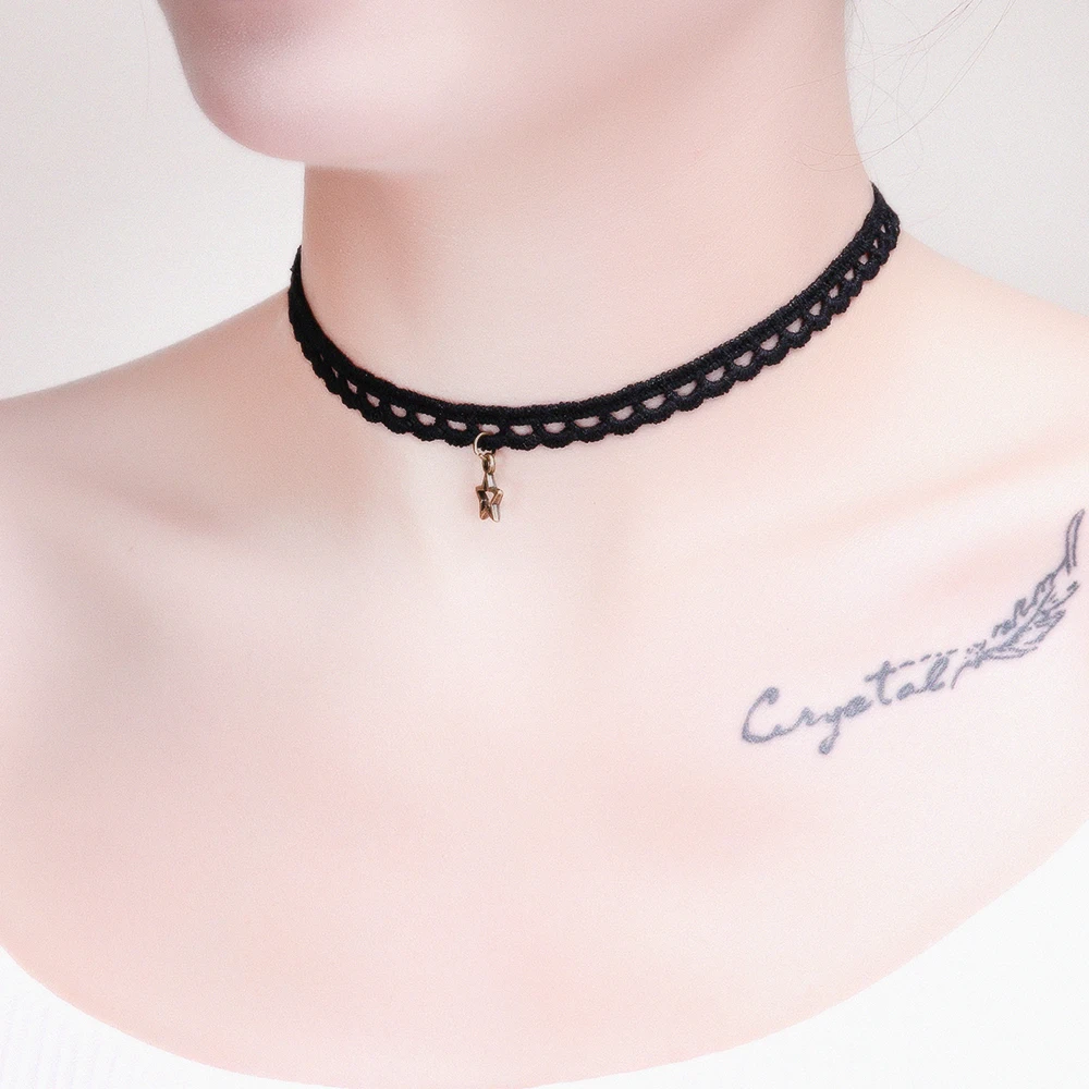 New Neck Choker Necklace Gothic Retro Vintage Lace Chocker Women ...