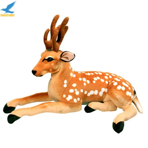 Fancytrader Big Simulation Reindeer Plush Toy Giant Soft Lifelike ...