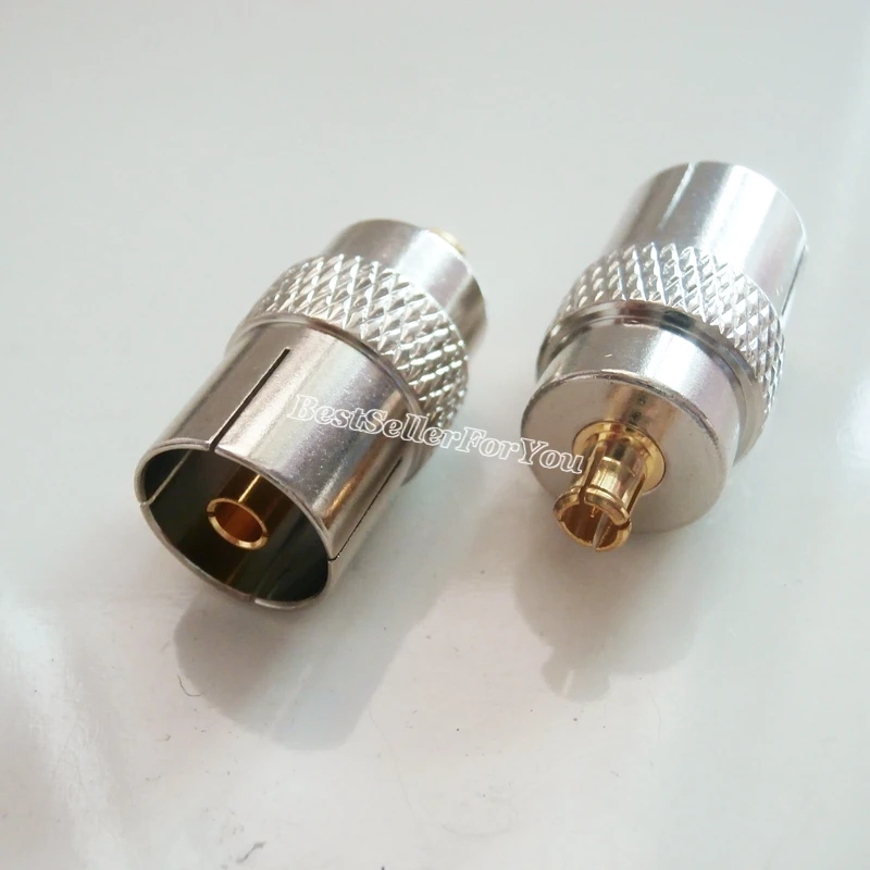 10x MCX Plug Male To IEC DVB T TV Female Connector RTL2832U R820T Tuner ...