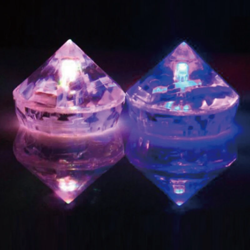 60pcs/lot Multicolor LED Luminous diamond shape flash party flashing ...