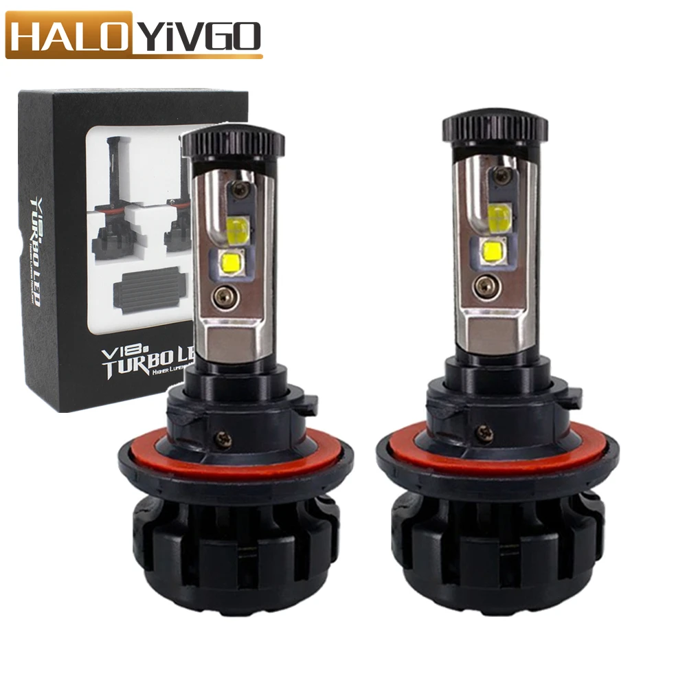 Car LED Headlight H13 9008 Hi/Lo Beam Bulb 80W XHP50 Chips 6000K ...